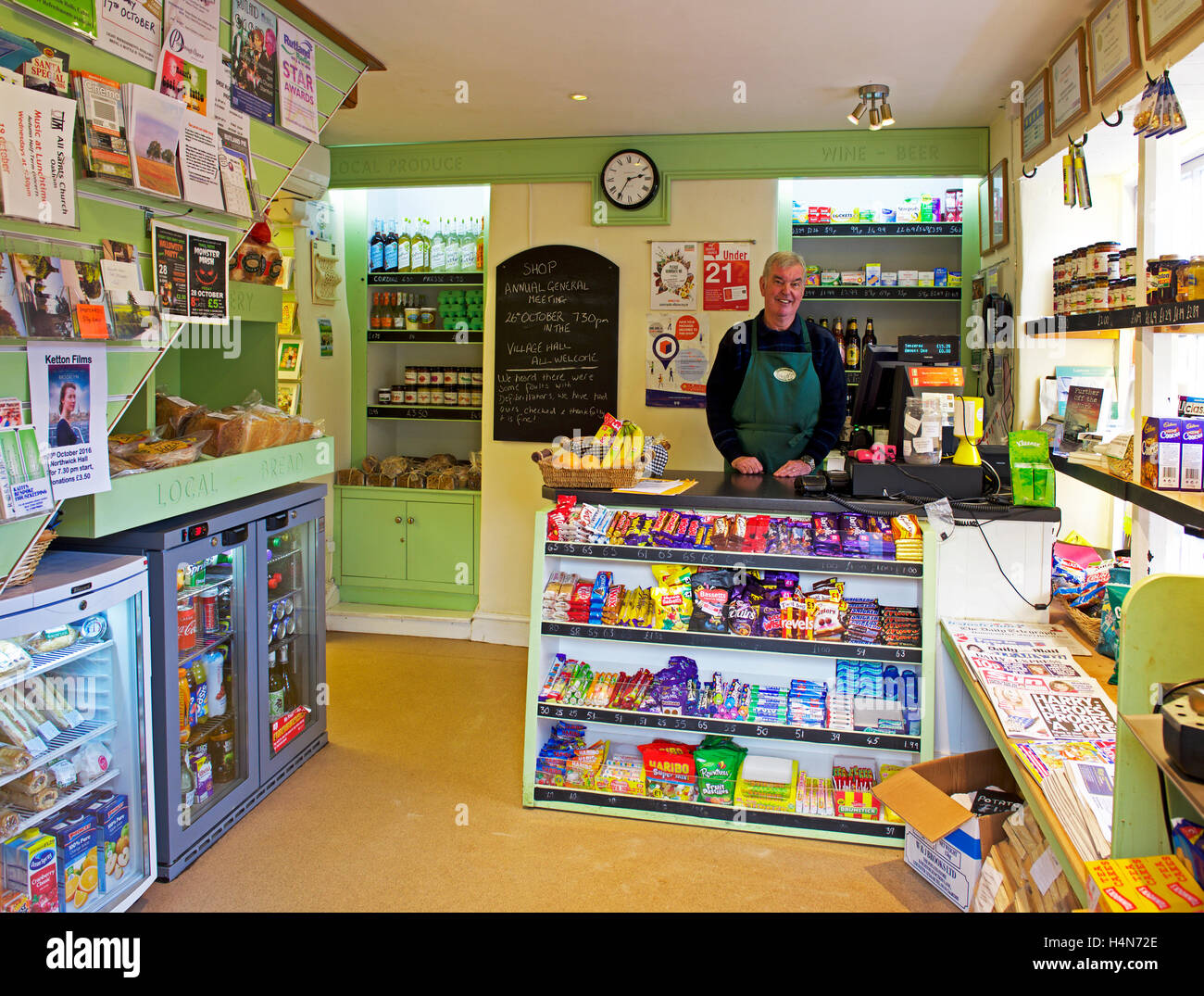The community shop in the village of Collyweston, Lincolnshire, England ...