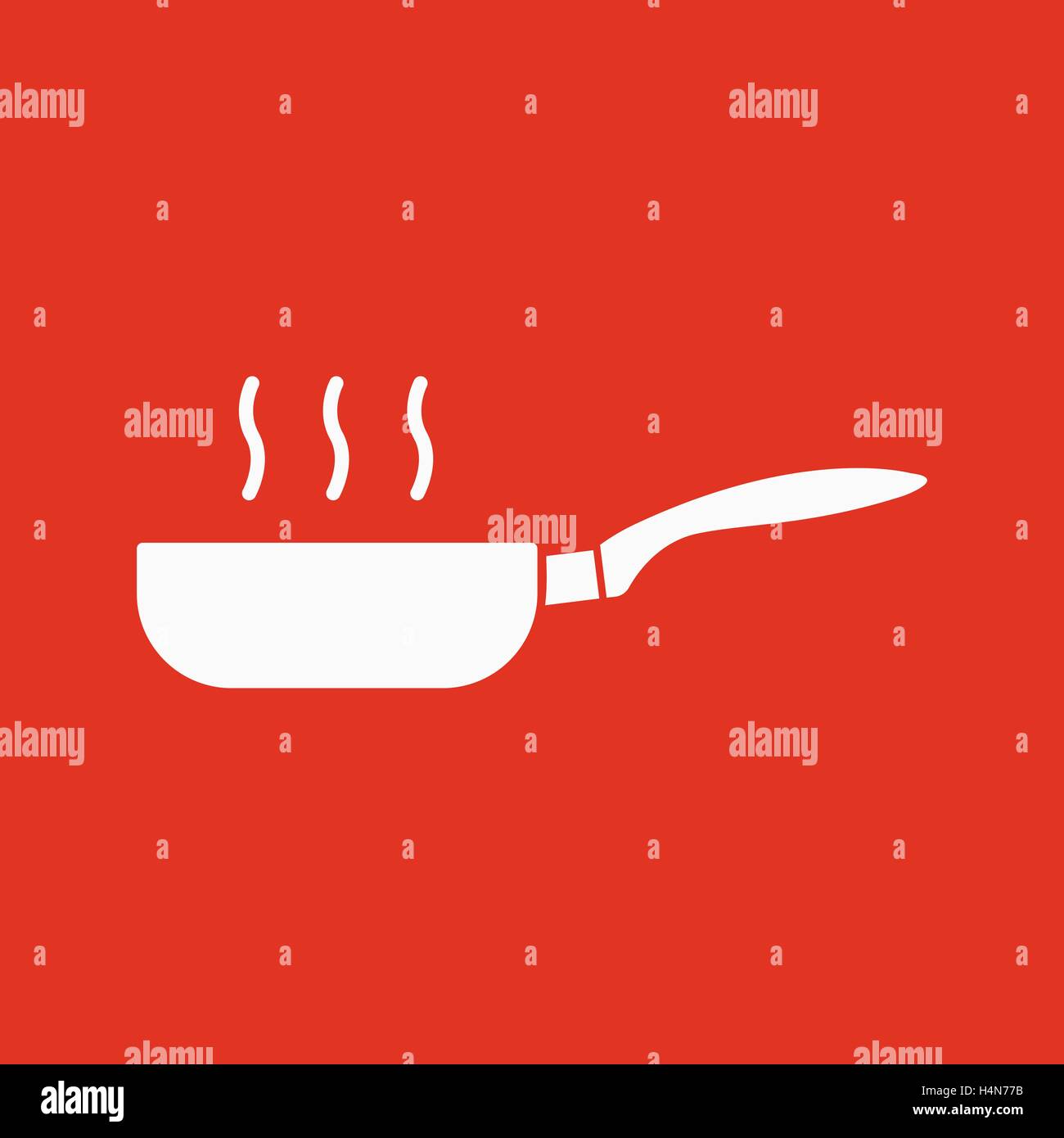 The pan icon. Barbecue and kitchen, cook symbol. Flat Stock Vector ...