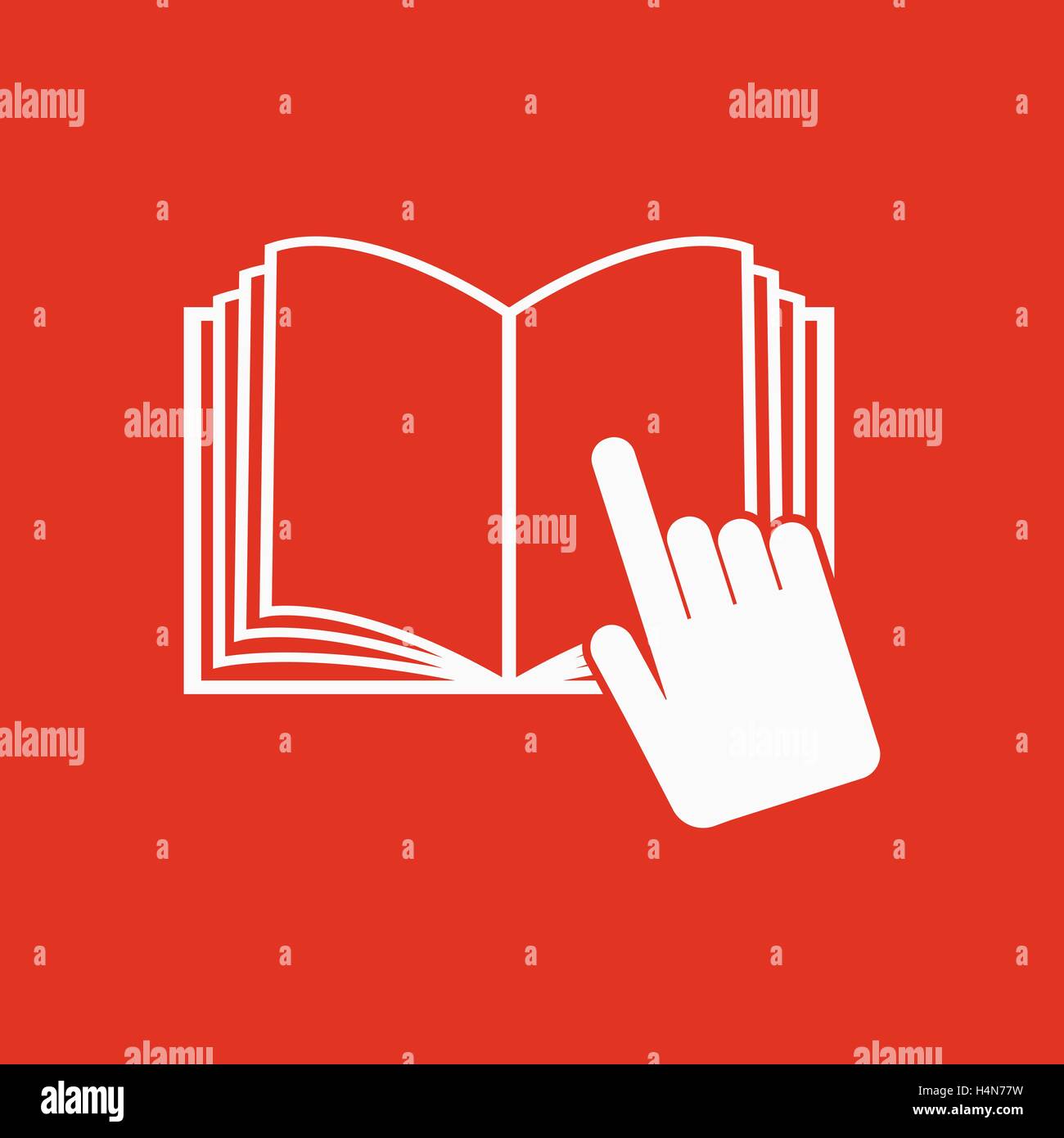 The open book icon. Manual and tutorial, instruction symbol. Flat Stock ...