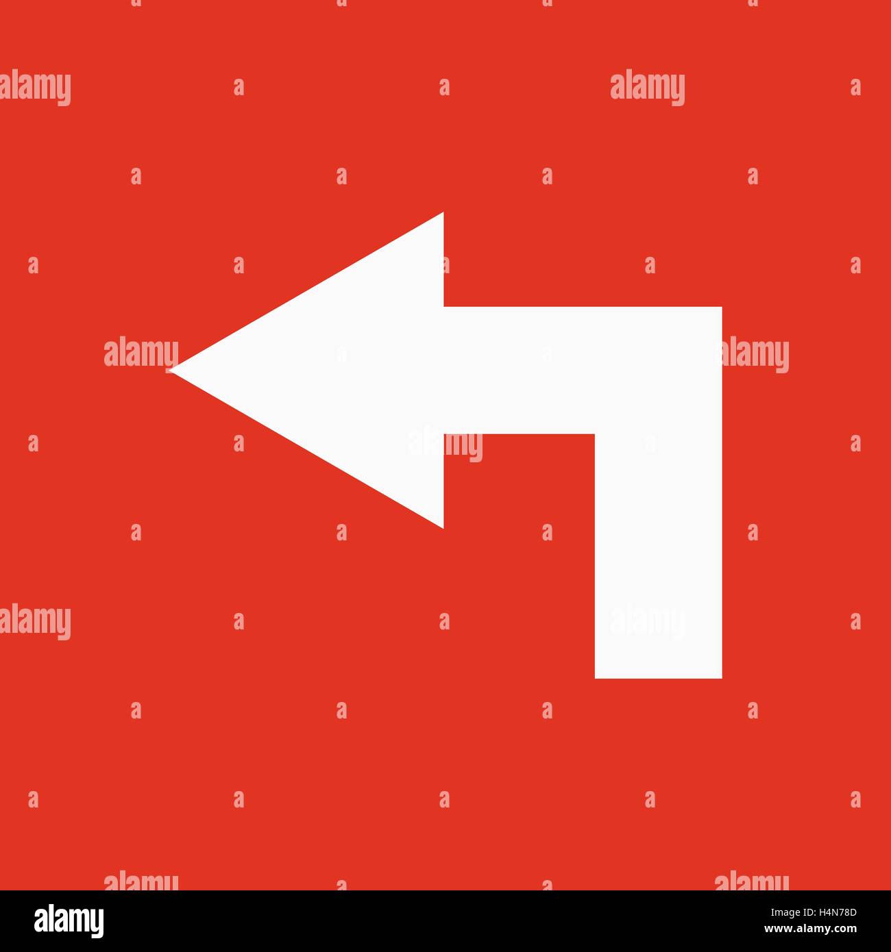 The left icon. Direction and arrow, navigation symbol. Flat Stock ...