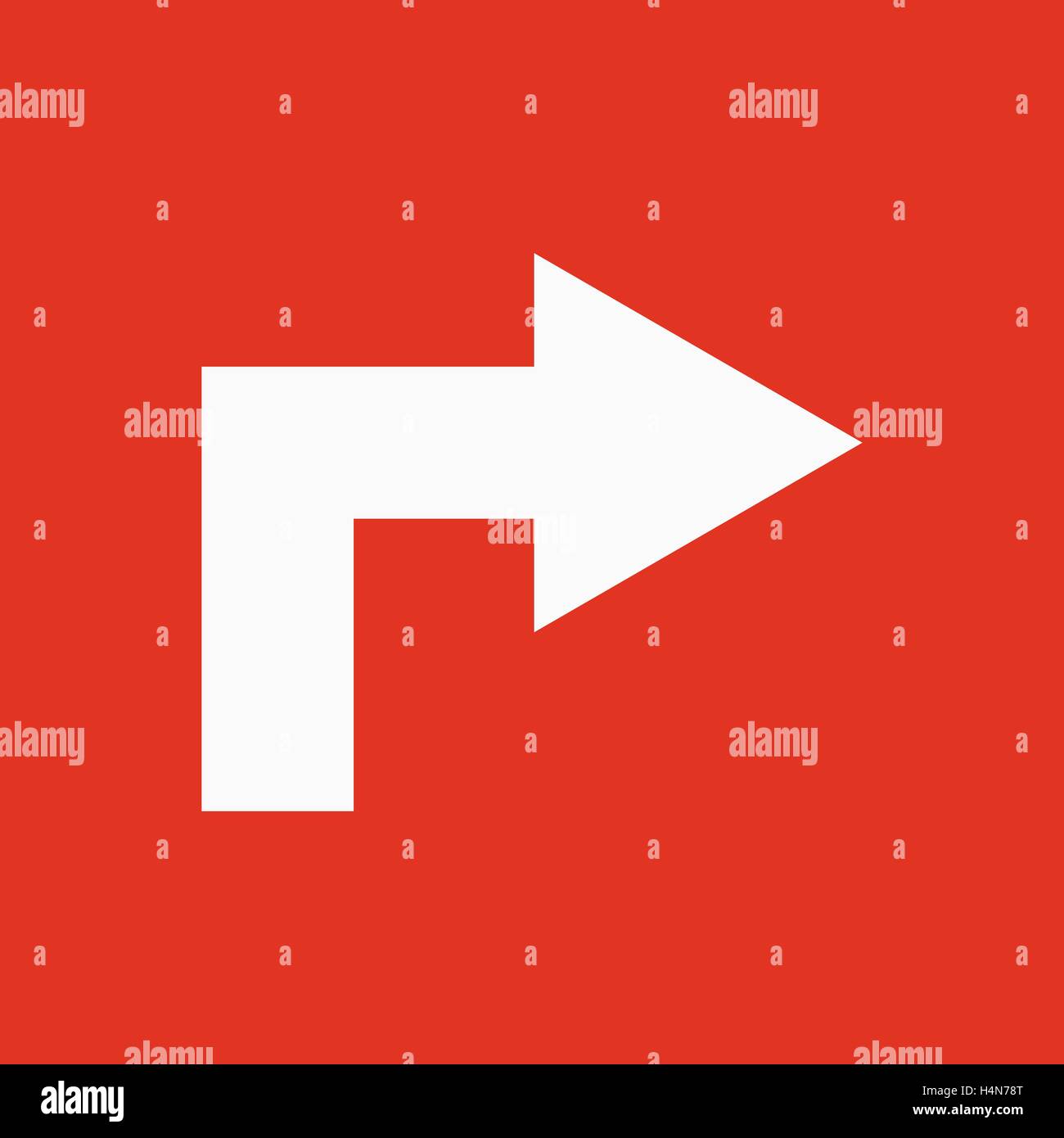 The right icon. Direction and arrow, navigation symbol. Flat Stock ...