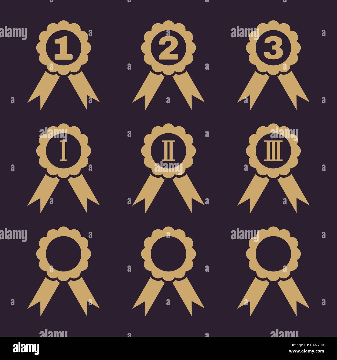 Set of 9 black award icons Stock Vector Image & Art - Alamy