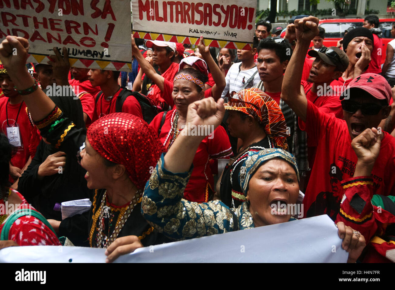 Manila, Philippines. 17th Oct, 2016. Lumad groups from Mindanao and ...