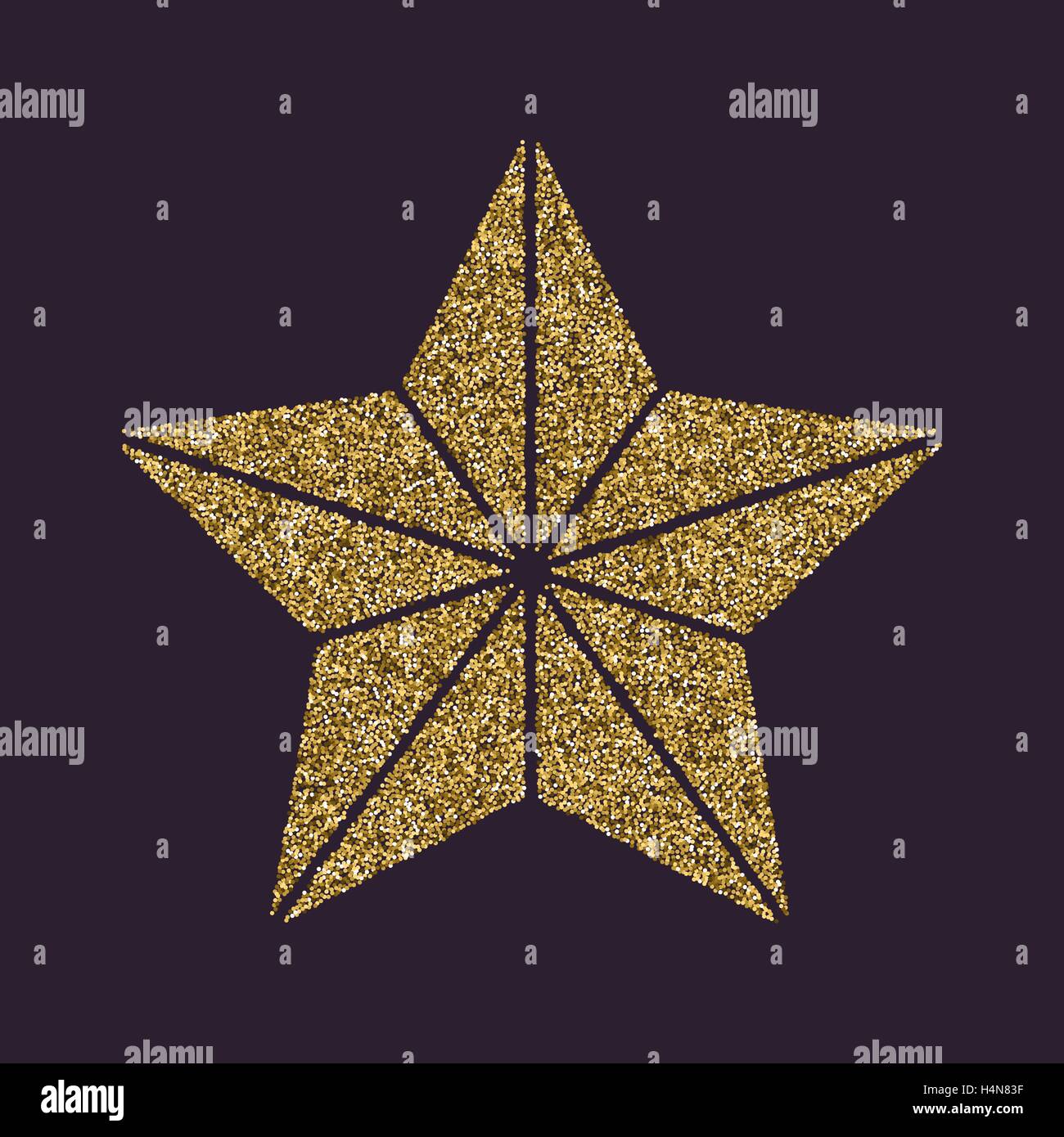 The star icon. Best and favorite, quality symbol. Gold sparkles and ...