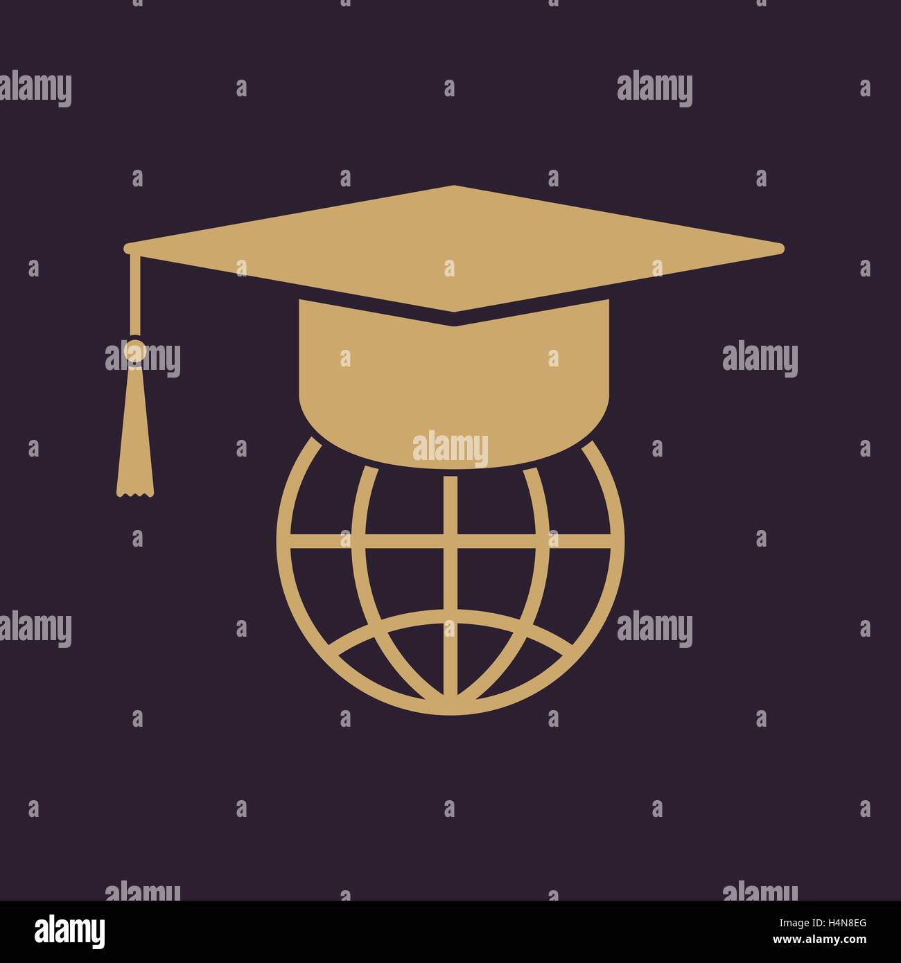 Graduation cap planet icon Stock Vector Images - Alamy