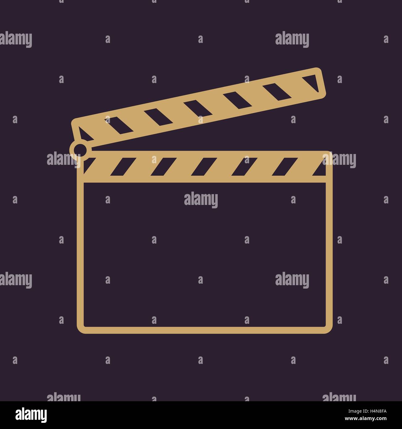 The clapper board icon. Clapper Board symbol. Flat Stock Vector Image ...
