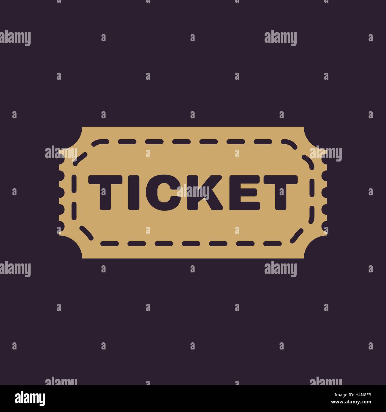 The ticket icon. Ticket symbol. Flat Stock Vector Image & Art - Alamy