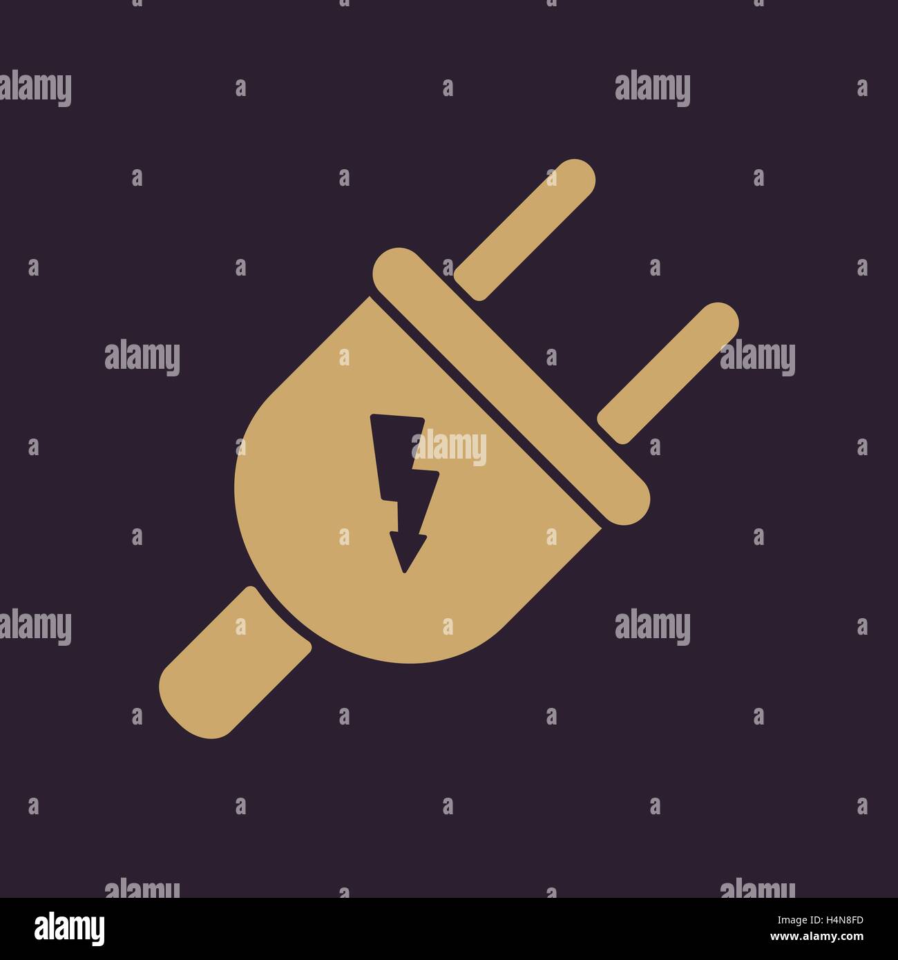 The electric plug icon. Electric Plug symbol. Flat Stock Vector Image ...
