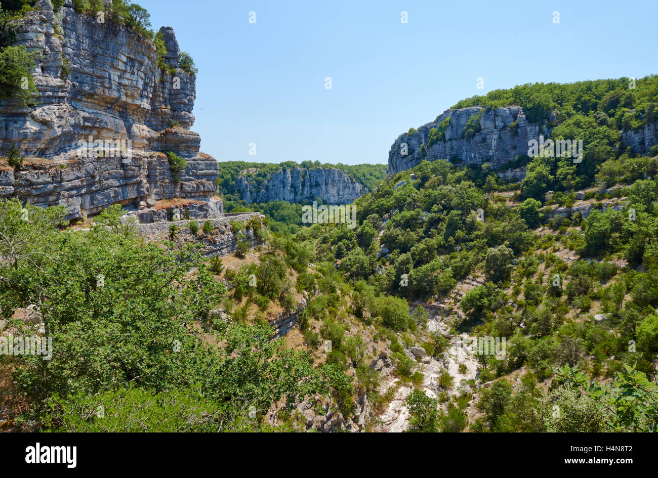The rocky gorge of the river Ardeche in France Stock Photo - Alamy