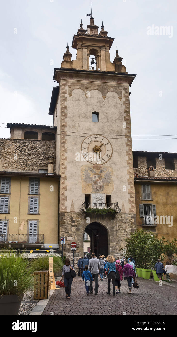 Citadel tower, Bergamo, Italy, Europe Stock Photo - Alamy