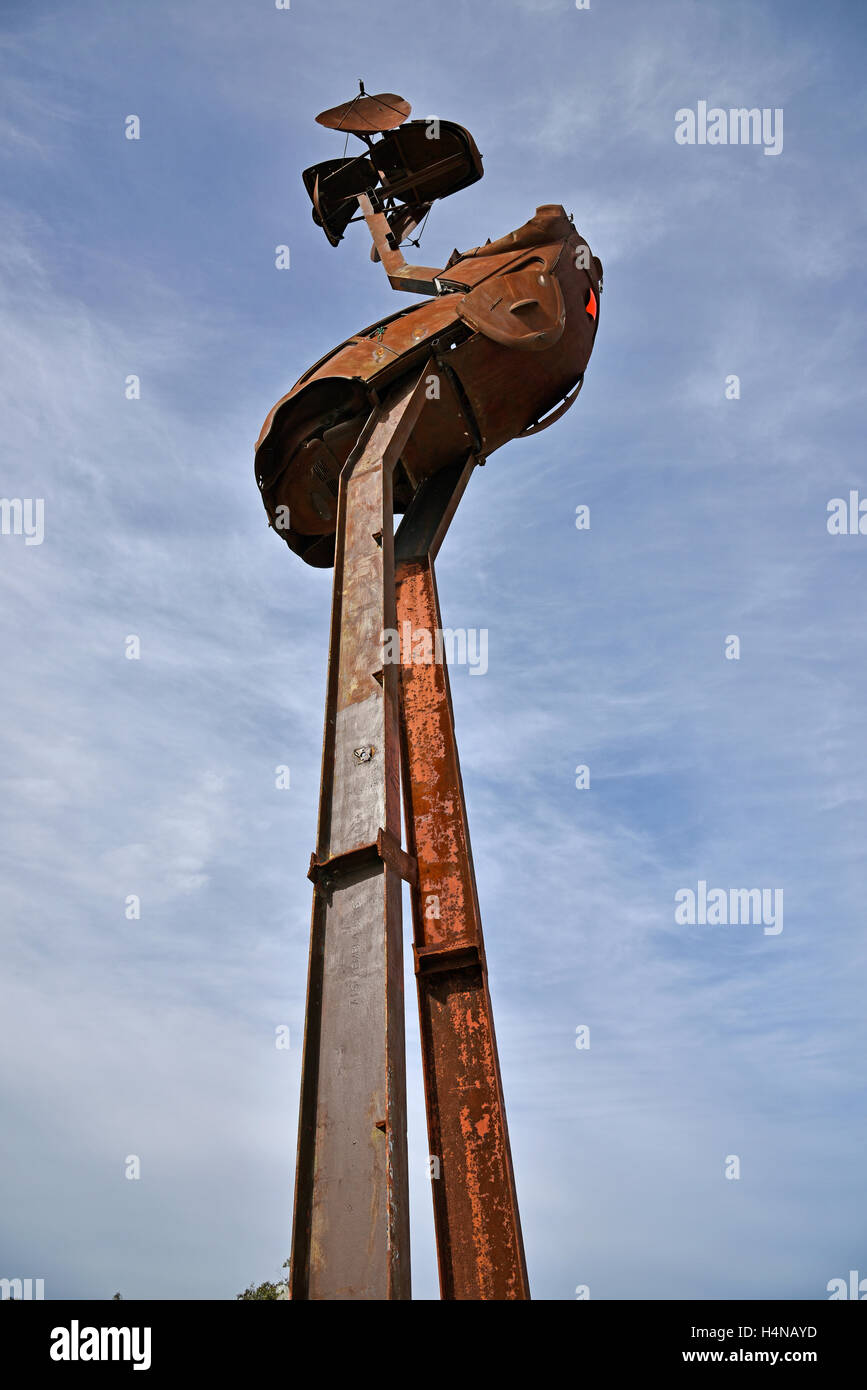 Stanley a statue by John Murray in steel made from several VW's ...