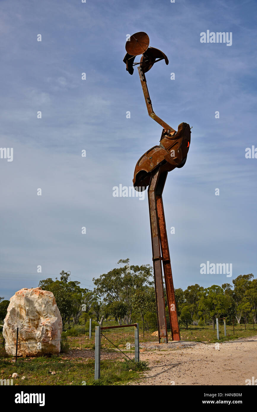 Stanley a statue by John Murray in steel made from several VW's ...