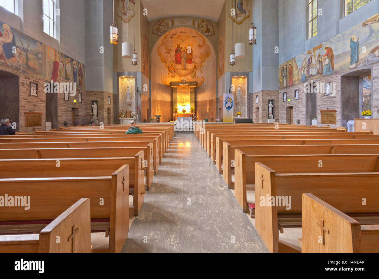 Inside the church at the Grotto in Portland Oregon Stock Photo - Alamy