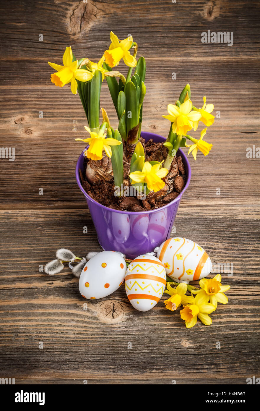 Spring flowers easter eggs hi-res stock photography and images - Alamy