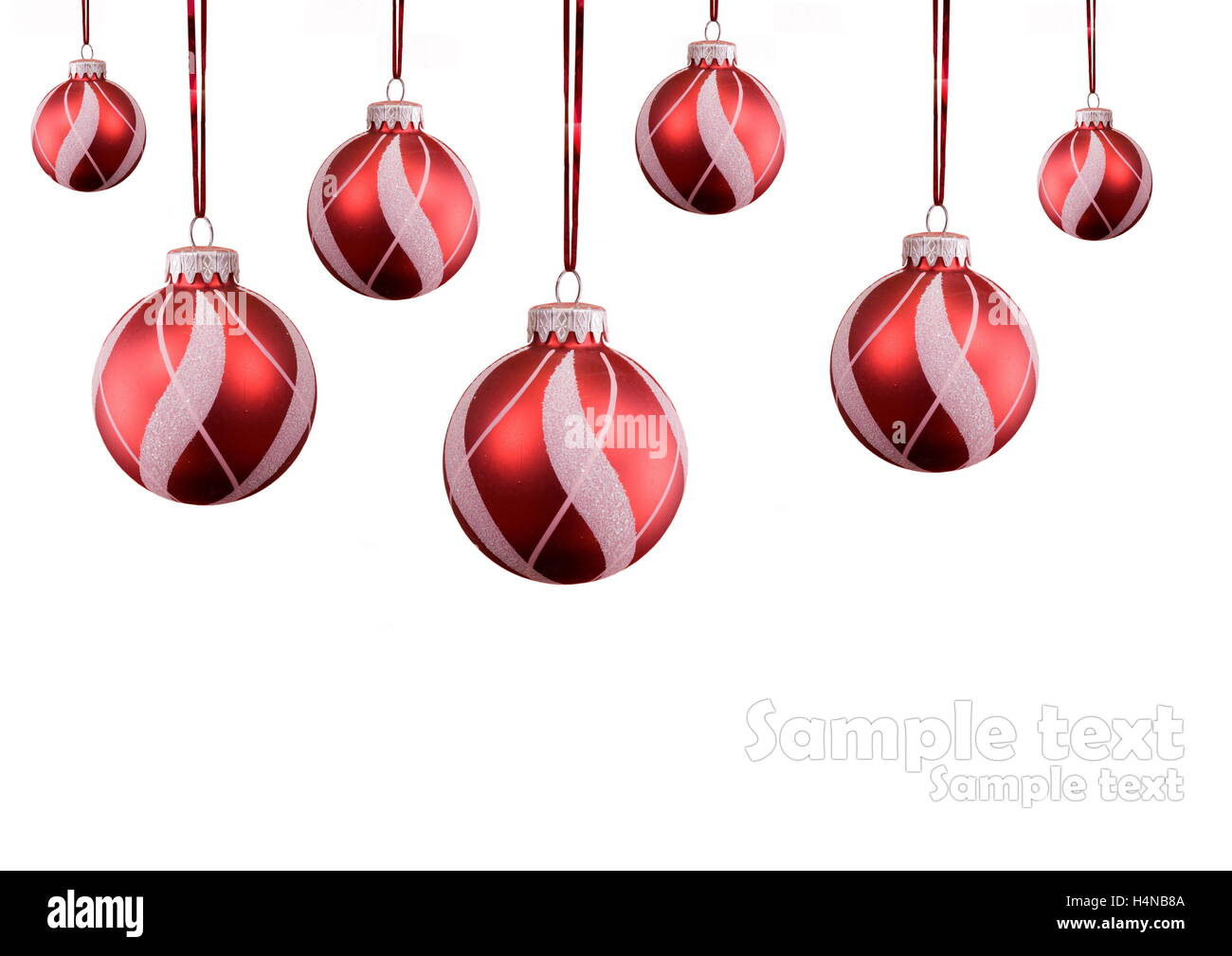 Christmas balls isolated on white background Stock Photo - Alamy