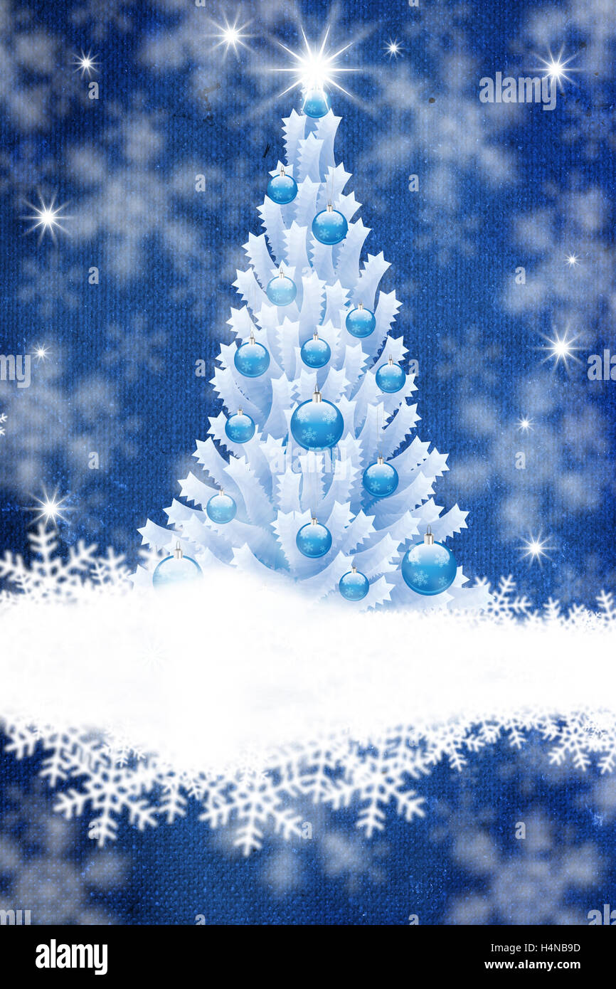 Blue christmas tree wallpaper hi-res stock photography and images - Alamy