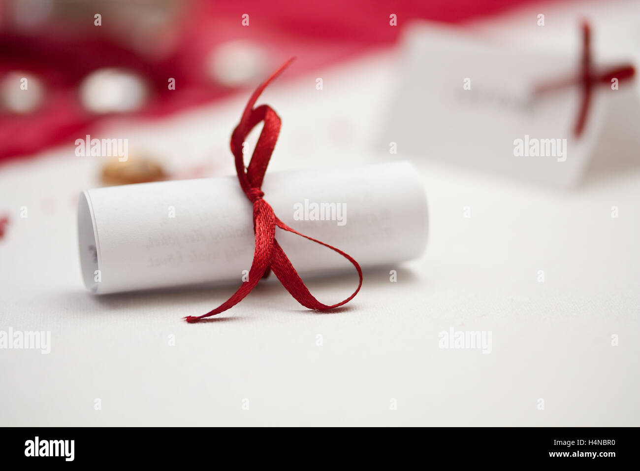 Rolled with ribbon hi-res stock photography and images - Alamy