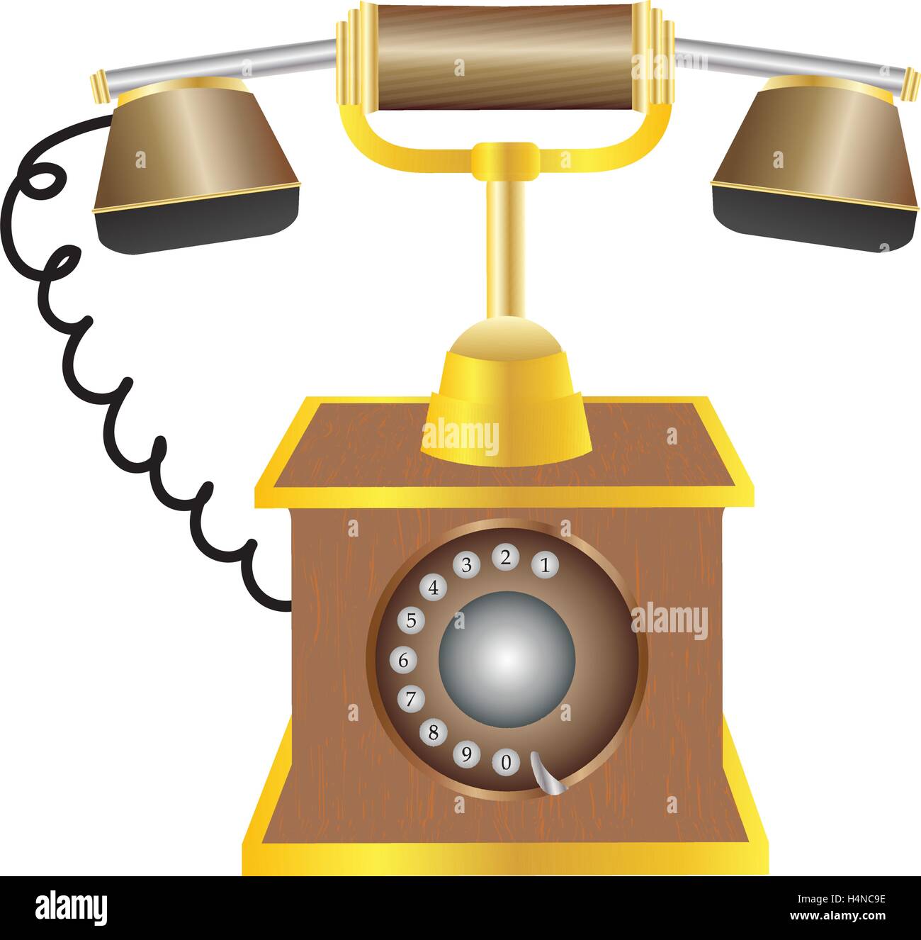 Old fashion telephone Stock Vector Images - Alamy