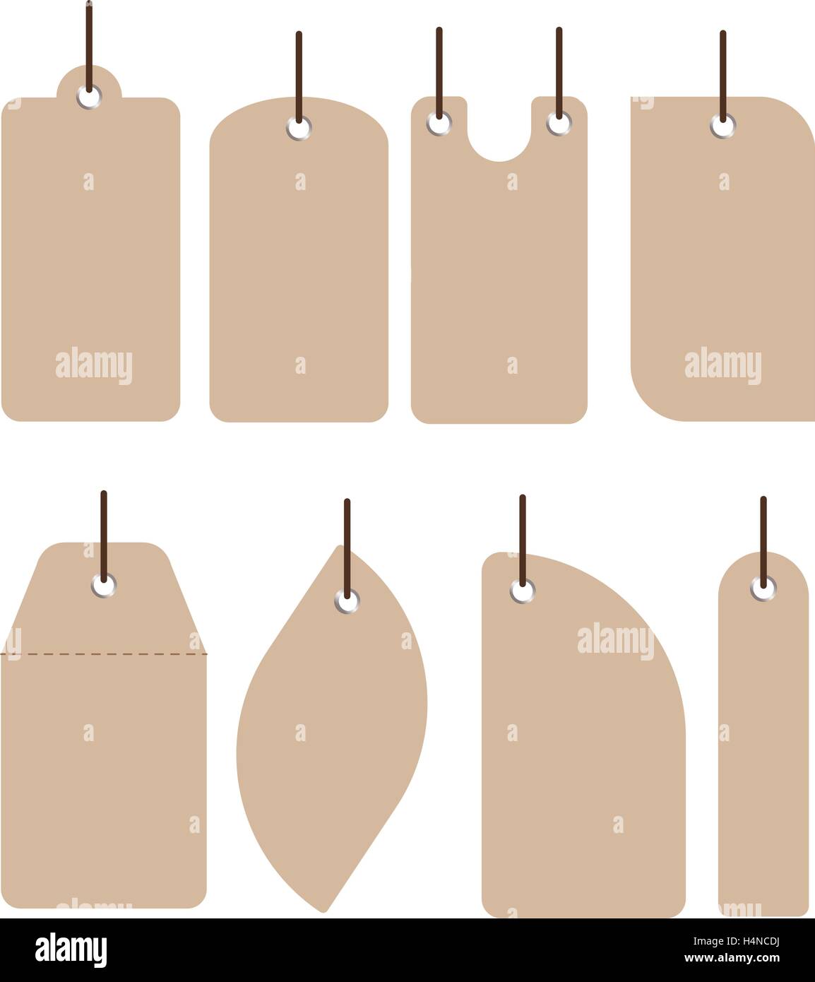 Empty brown gift tag Stock Vector Images - Alamy