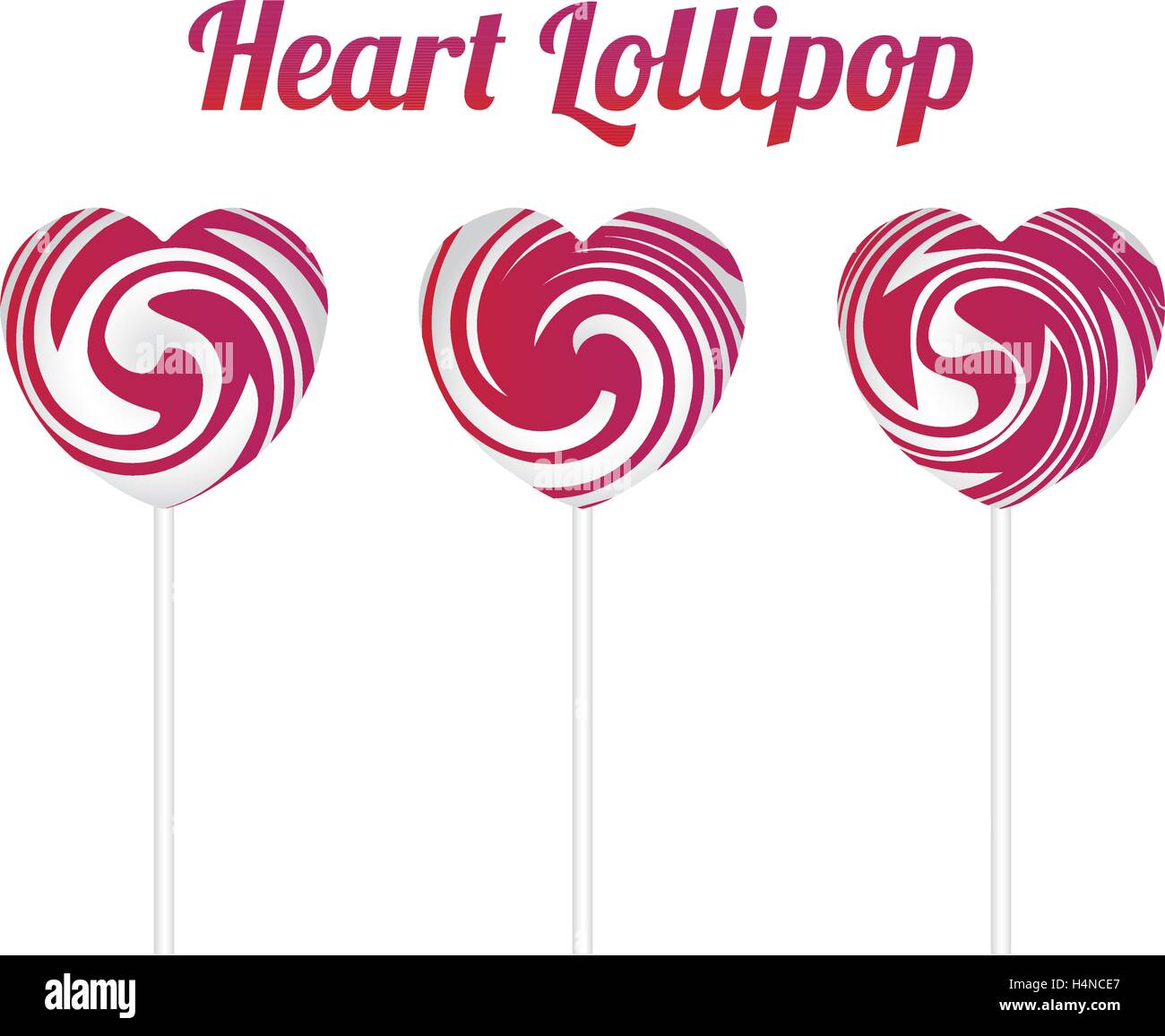Heart shape lollipop sweet Stock Vector Images - Alamy