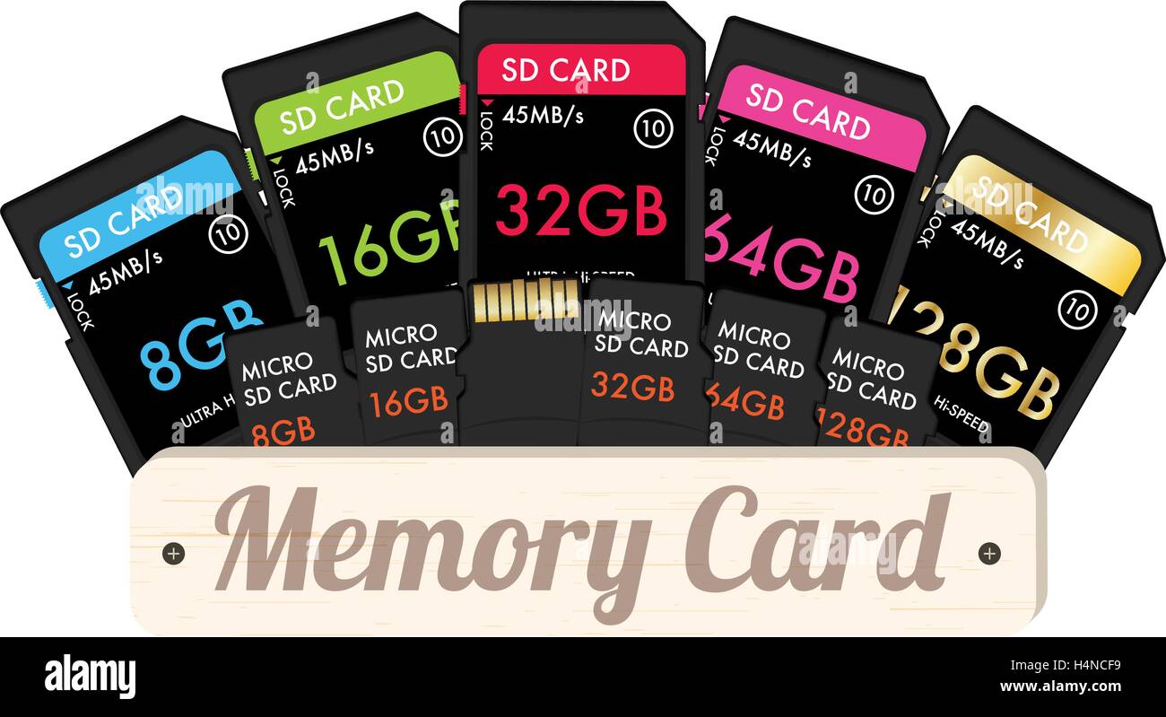 SD and Micro SD memory card Stock Vector Image & Art - Alamy