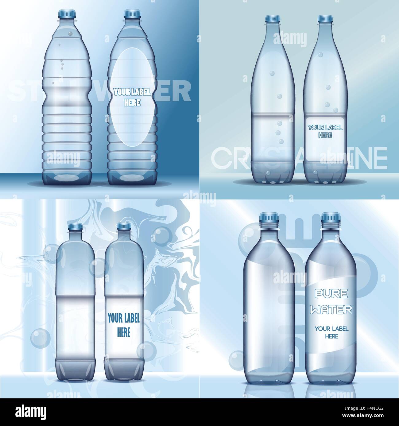 Bottled water caps Stock Vector Images - Alamy
