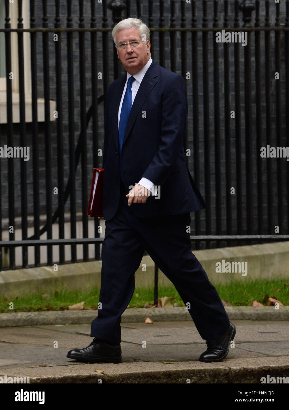 Defence Secretary Michael Fallon arriving in Downing Street, London ...