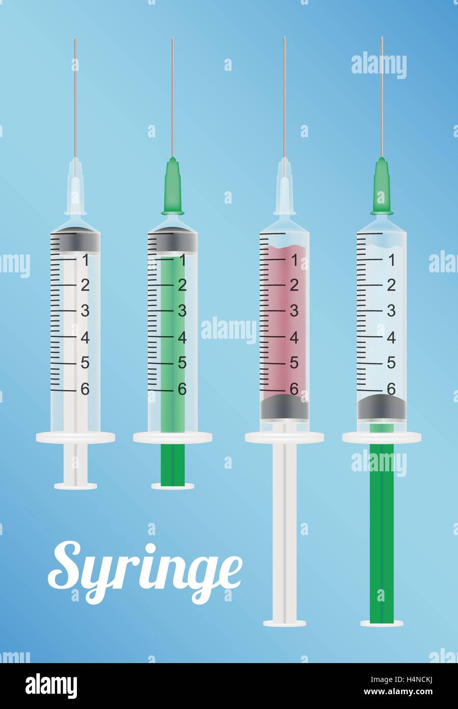 Blue plastic medical syringe Stock Vector Images - Alamy