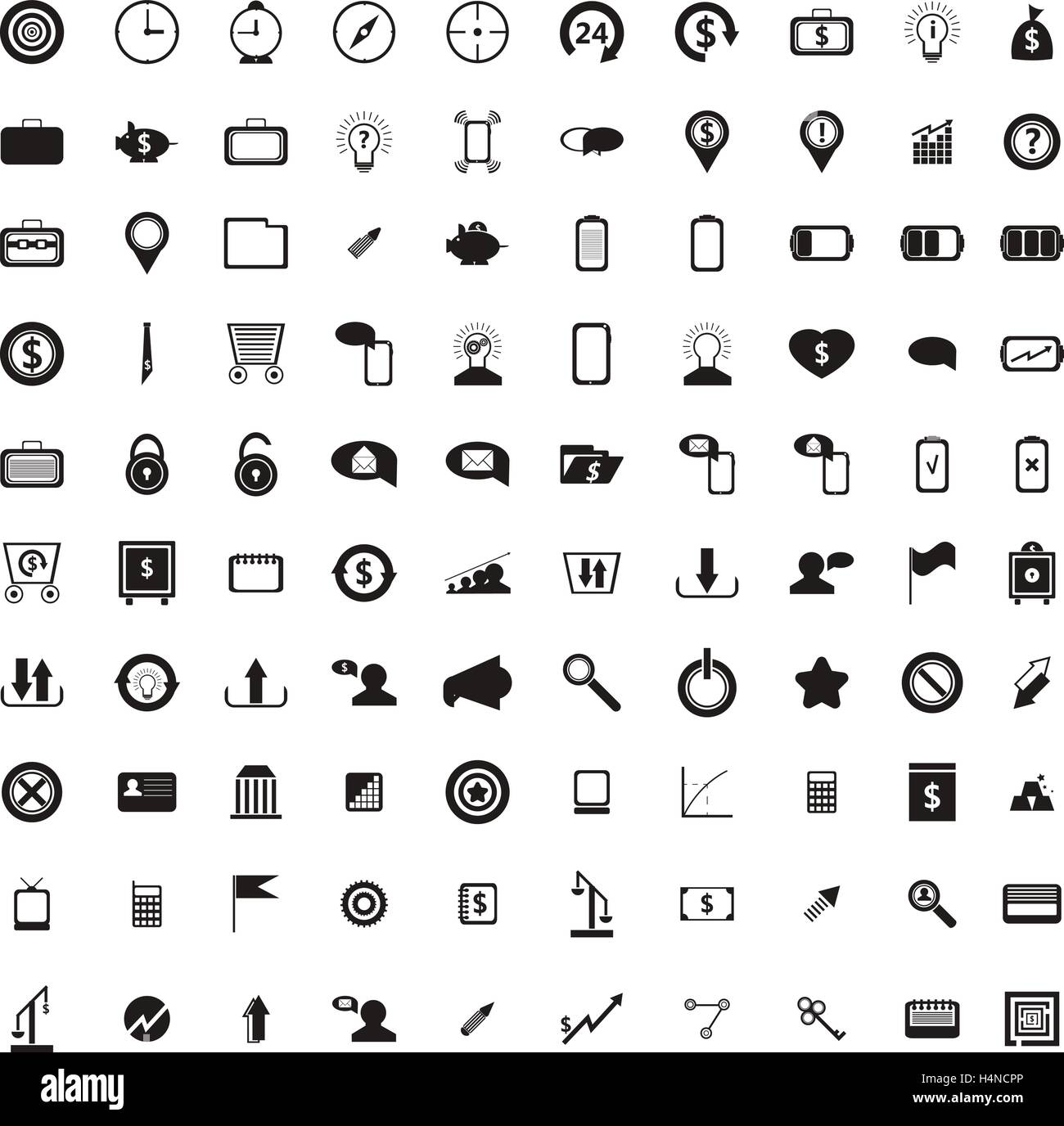 100 internet icons set, simple style Stock Vector Image & Art - Alamy