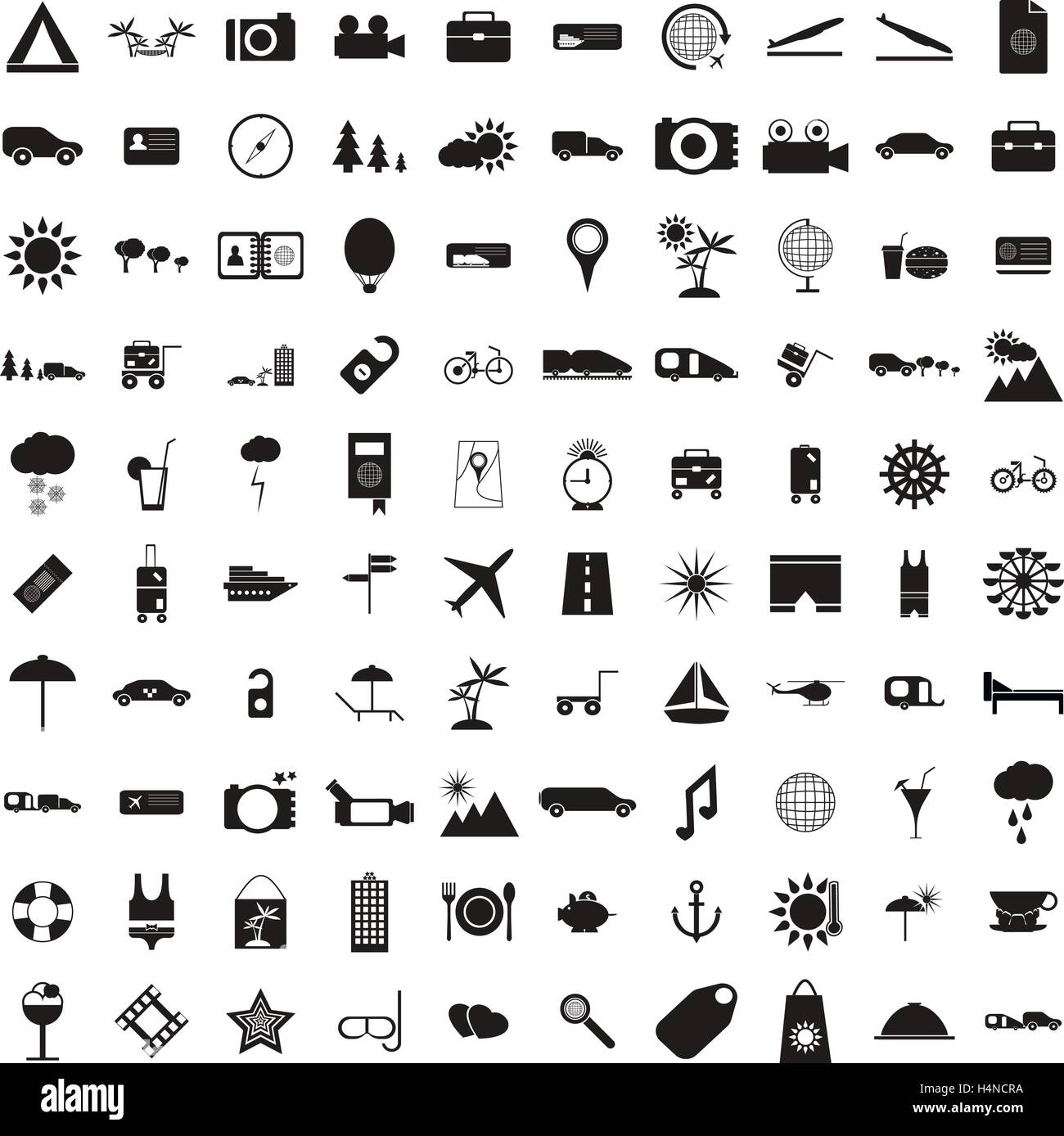 100 Travel Icons set, simple style Stock Vector Image & Art - Alamy
