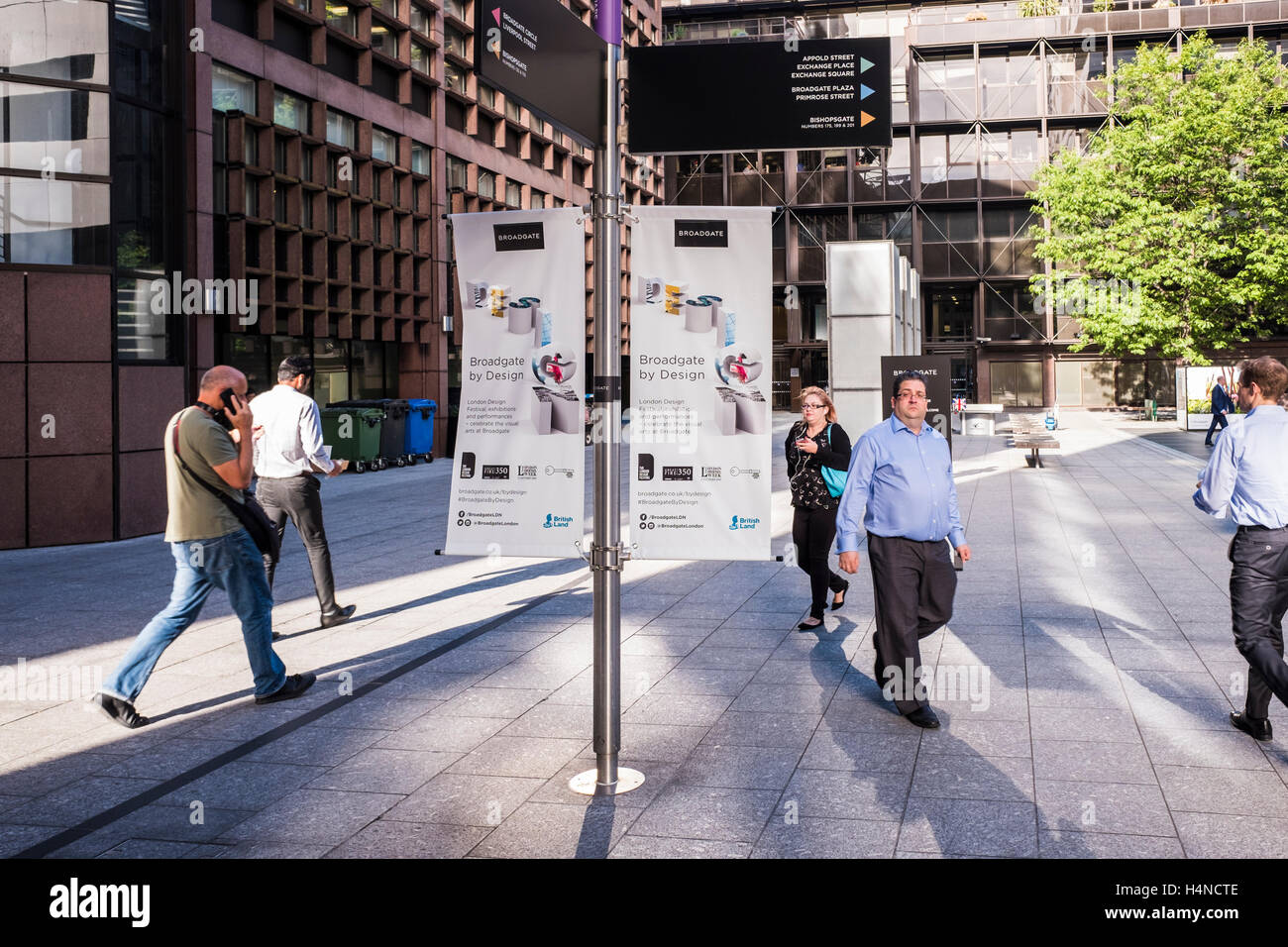 Broadgate Circle, Broadgate, City of London, England, U.K Stock Photo ...