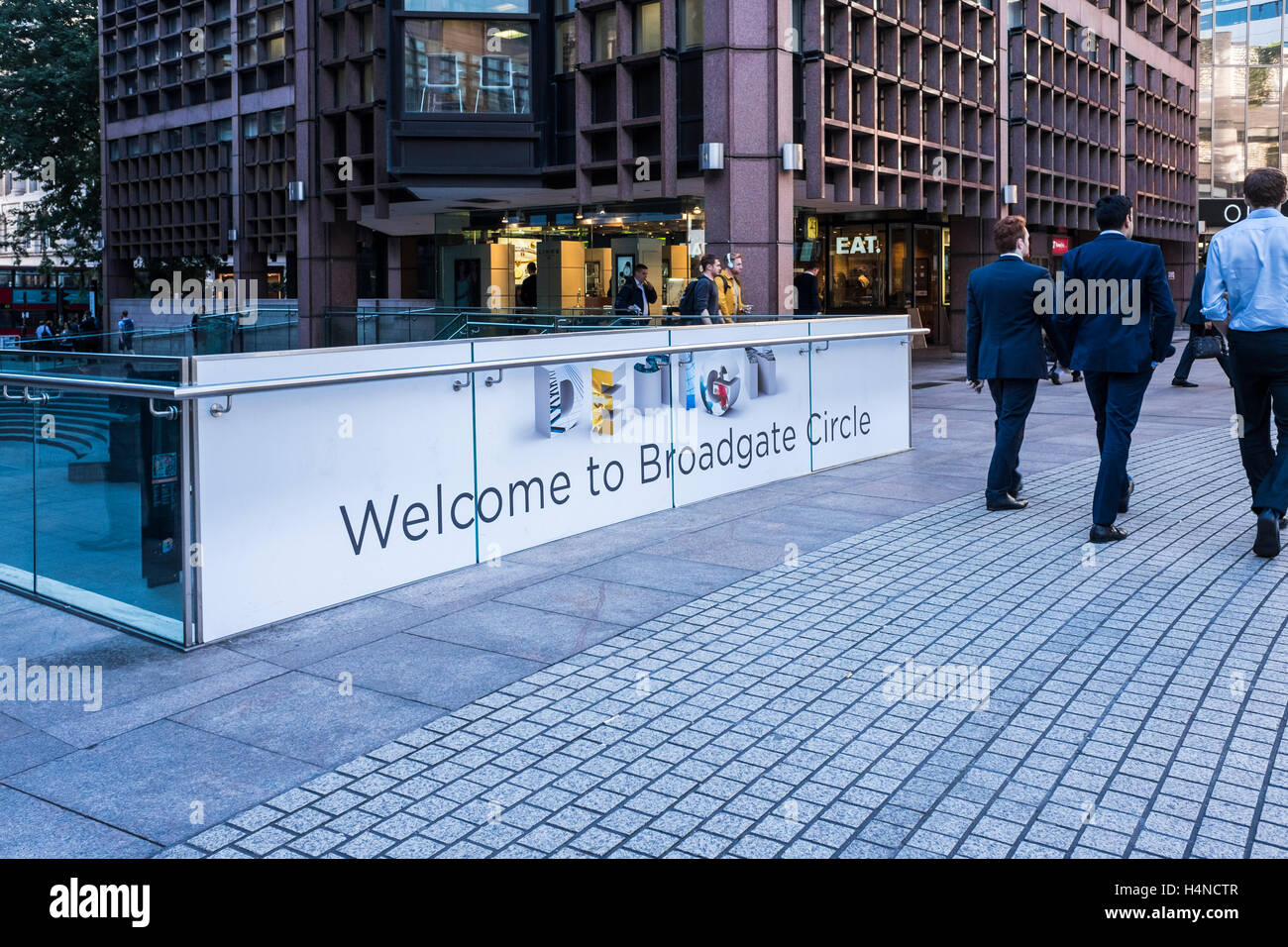 Broadgate Circle, Broadgate, City of London, England, U.K Stock Photo ...