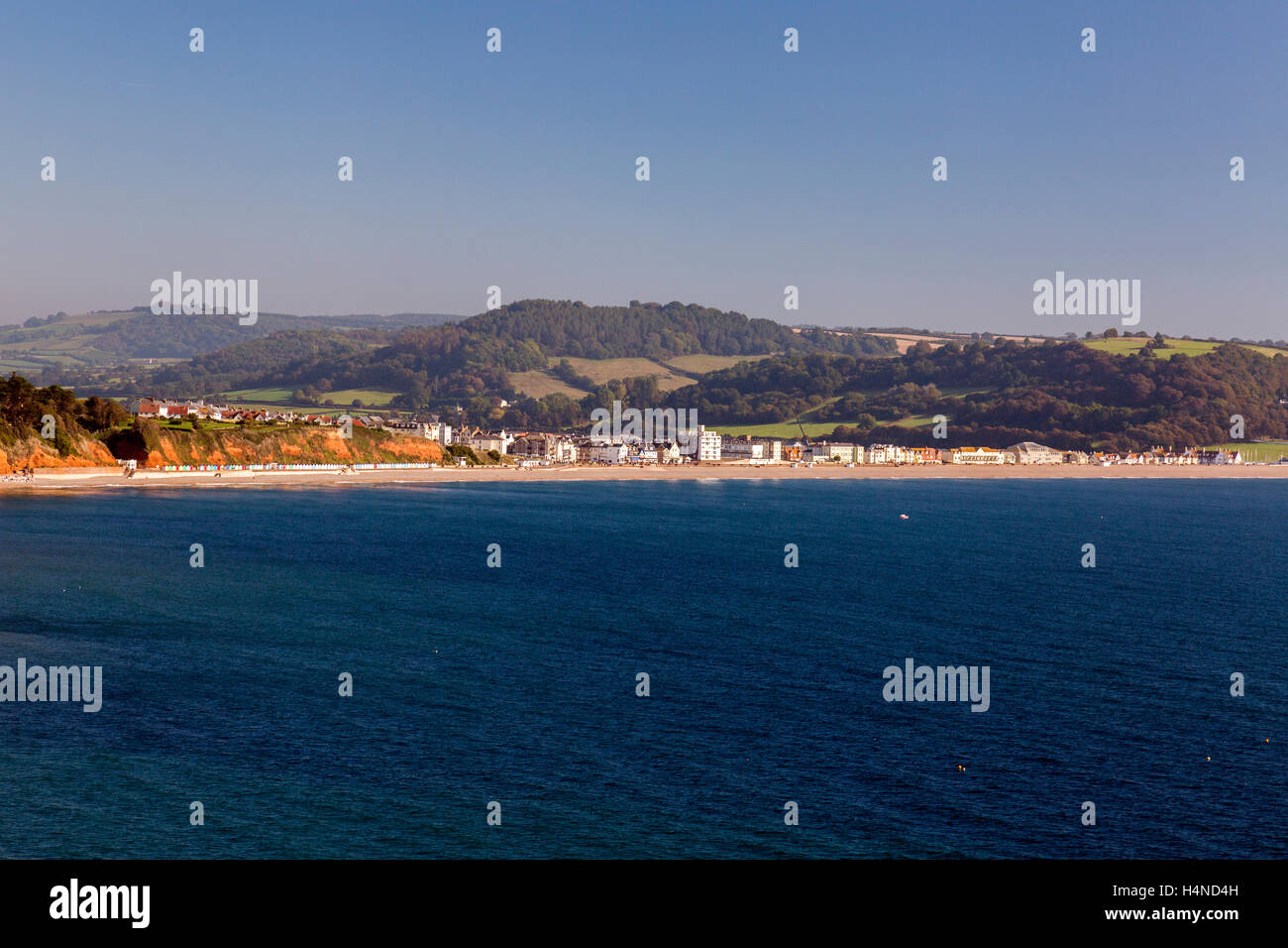 The seaside resort of Seaton from the SW Coast Path on the Jurassic ...