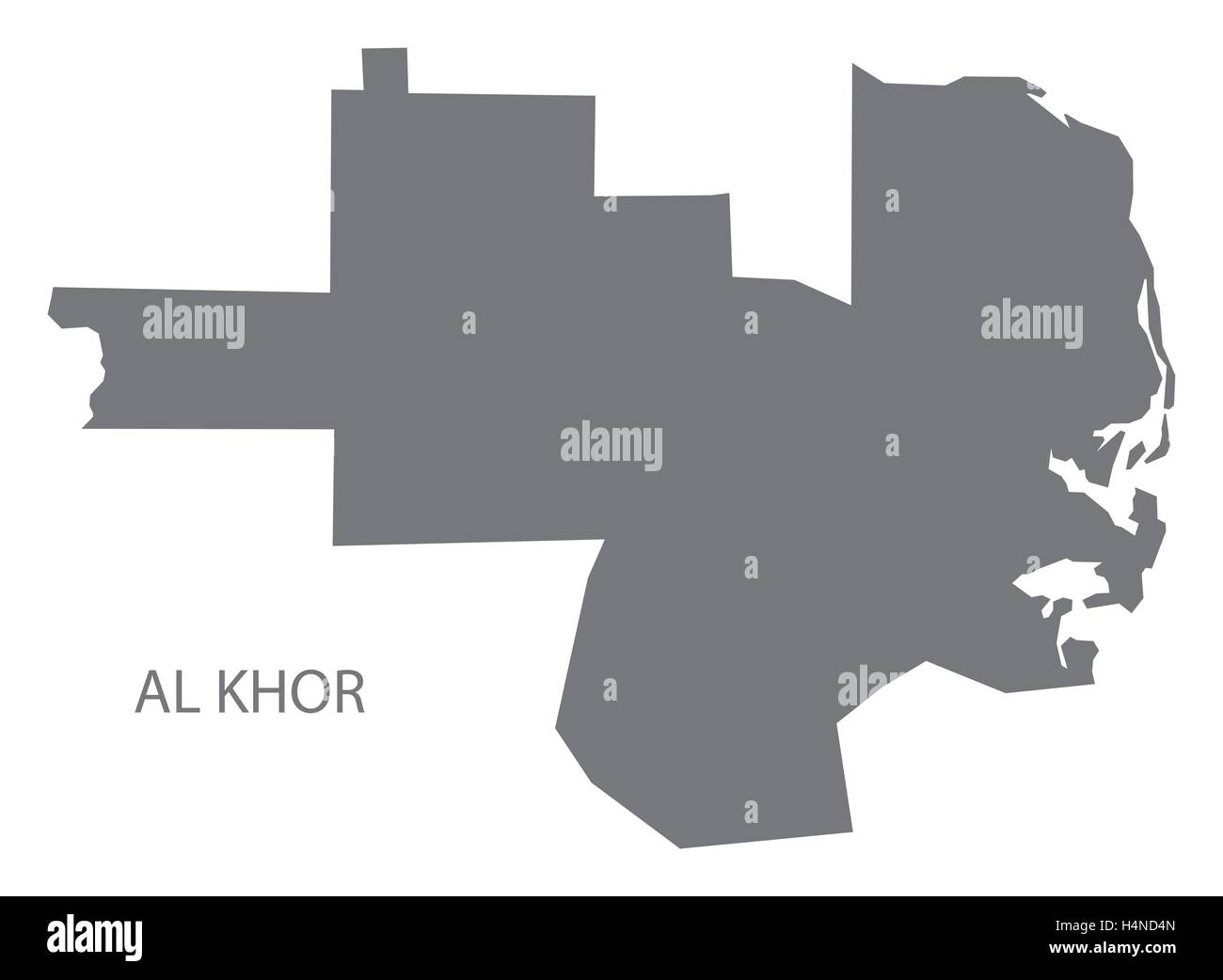 Al Khor Qatar Map grey Stock Vector Image & Art - Alamy