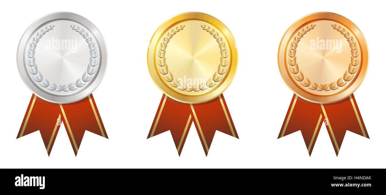 A Gold Silver Bronze badge Stock Vector Image & Art - Alamy
