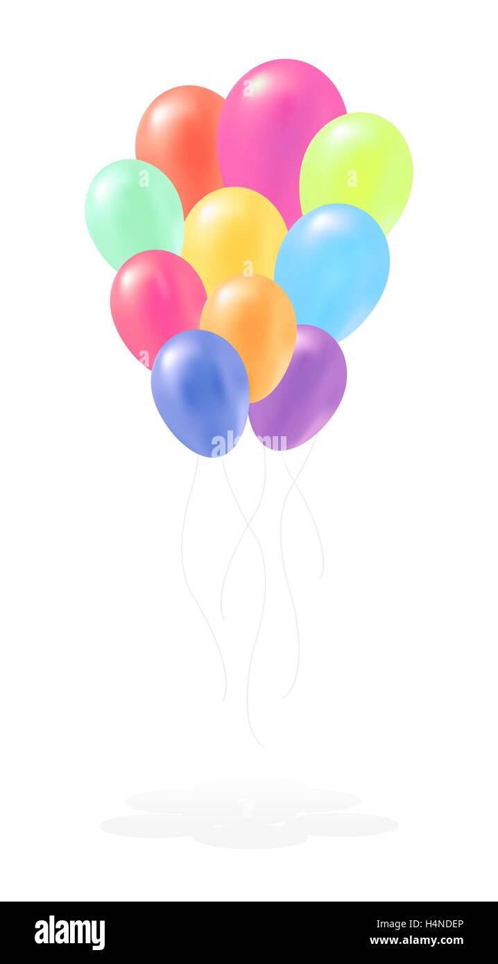 Birthday concept colorful round Stock Vector Images - Alamy