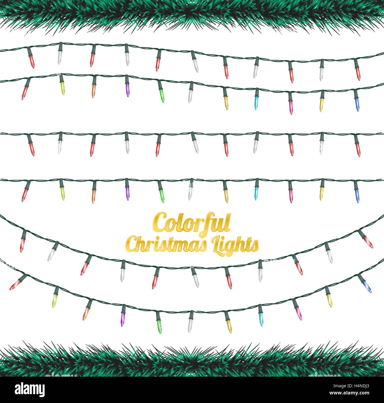 colorful christmas lights Stock Vector Image & Art - Alamy