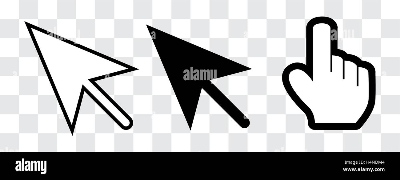 arrow and hand cursor Stock Vector Image & Art - Alamy
