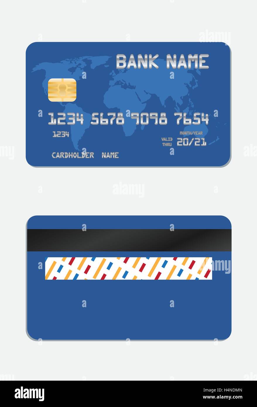blue credit card vector Stock Vector Image & Art - Alamy