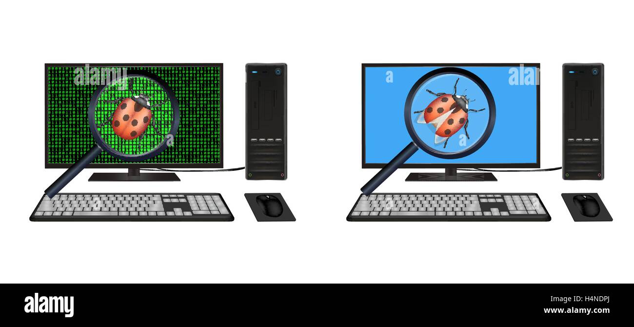 Computer repair scan Stock Vector Images - Alamy