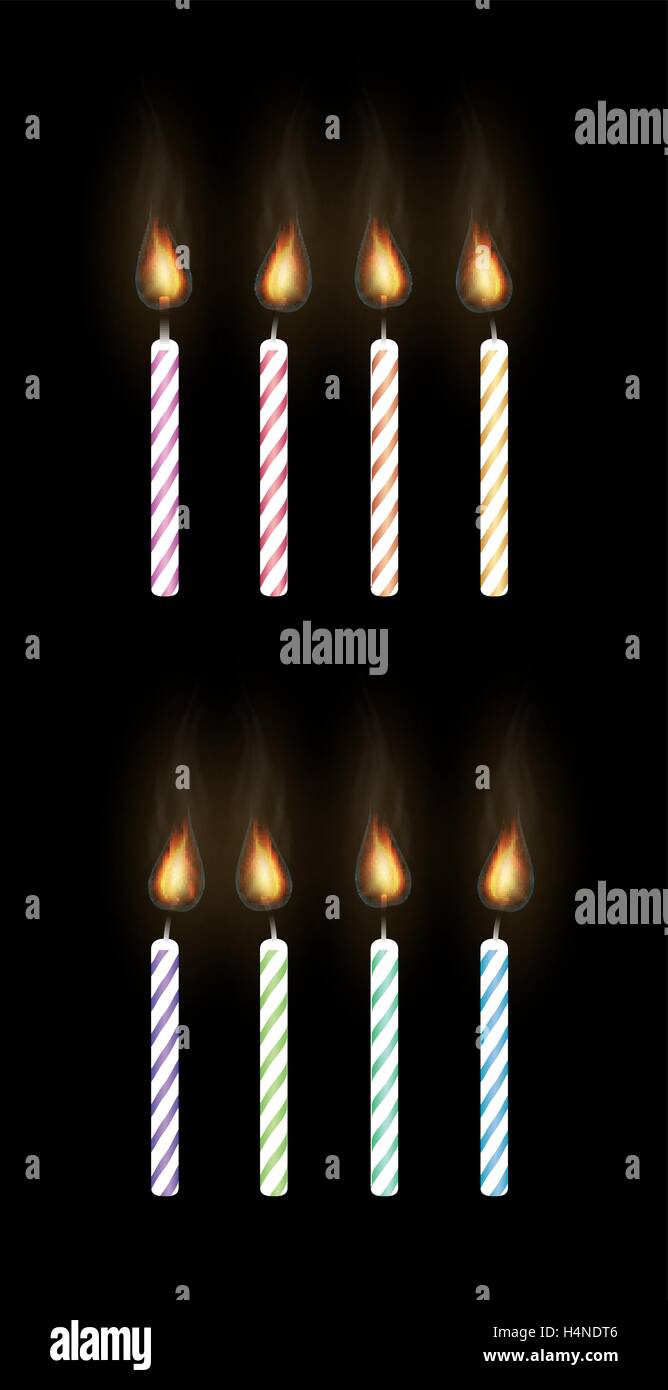 party candle on a black background Stock Vector Image & Art - Alamy