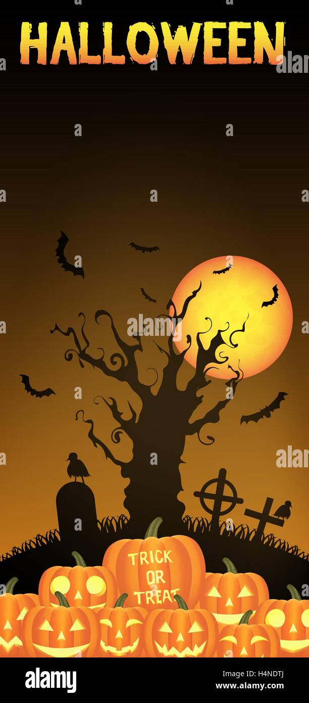 Pumpkins tree Stock Vector Images - Alamy