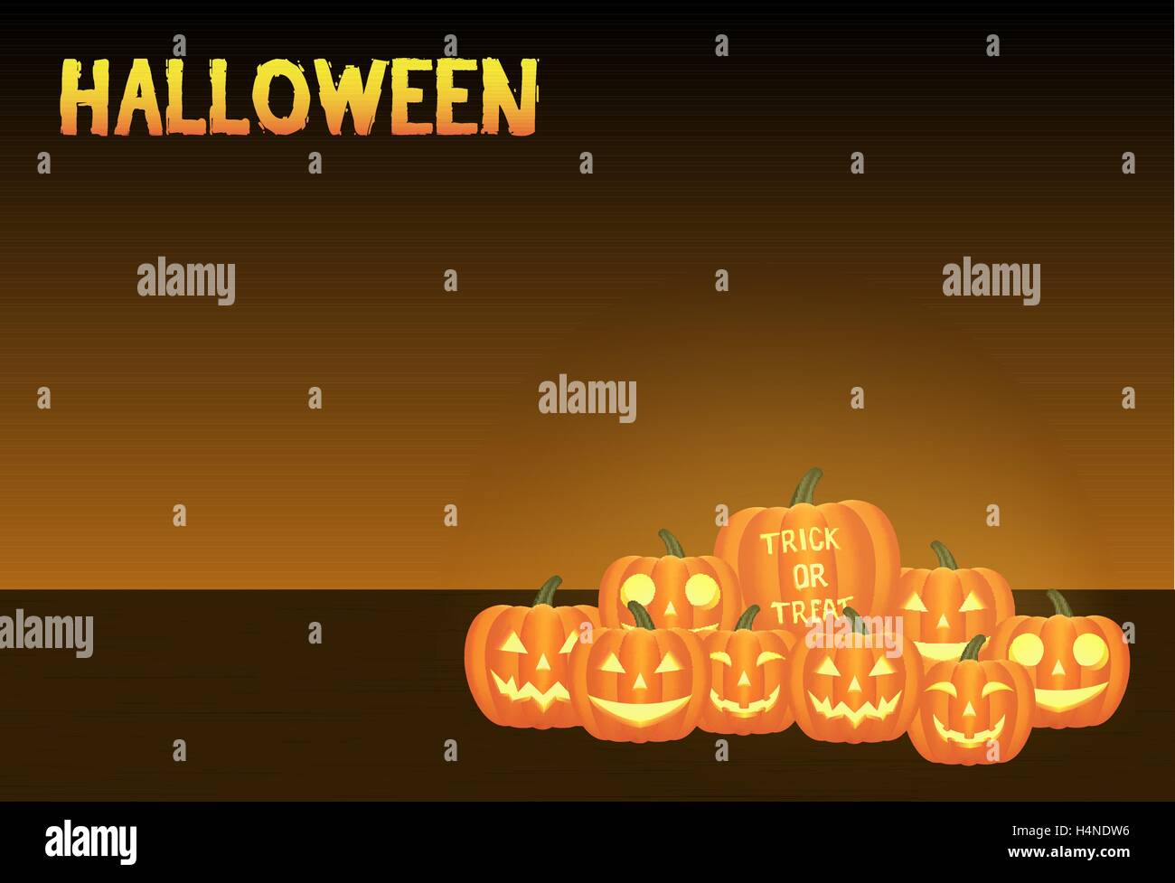 Pumpkins halloween fall happy Stock Vector Images - Alamy