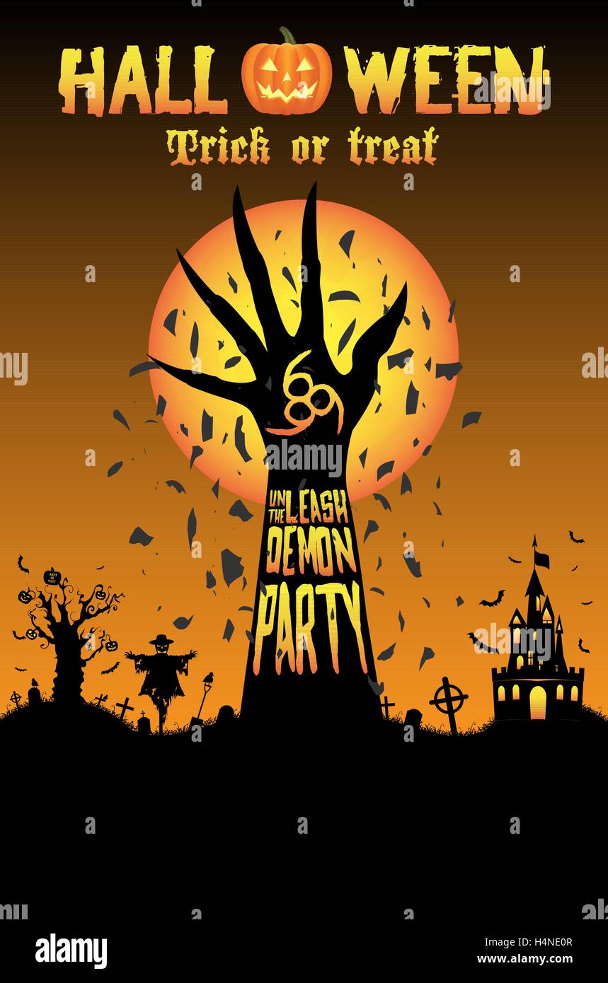 Blue halloween banner full Stock Vector Images - Alamy