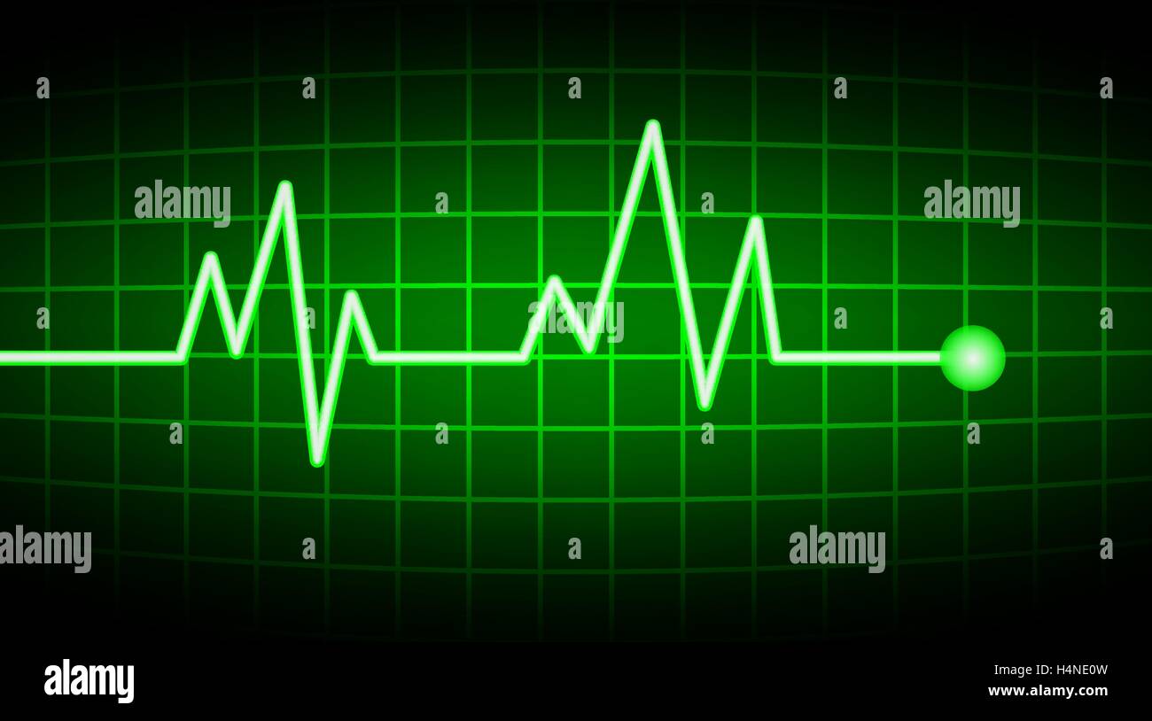 green heart rate screen Stock Vector Image & Art - Alamy