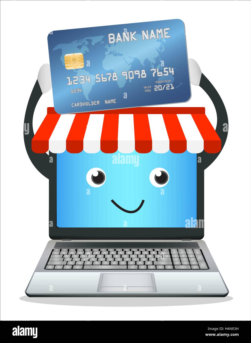 Vector credit card front Stock Vector Images - Alamy