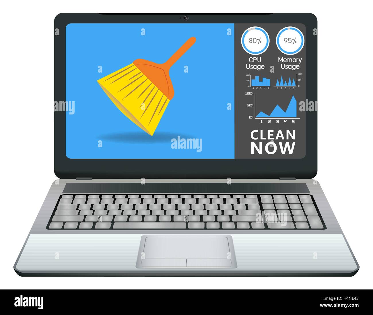 Cleaning computer screen Stock Vector Images - Alamy