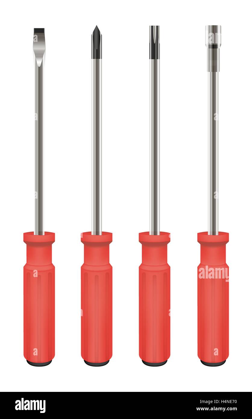 red screwdriver set vector Stock Vector Image & Art - Alamy