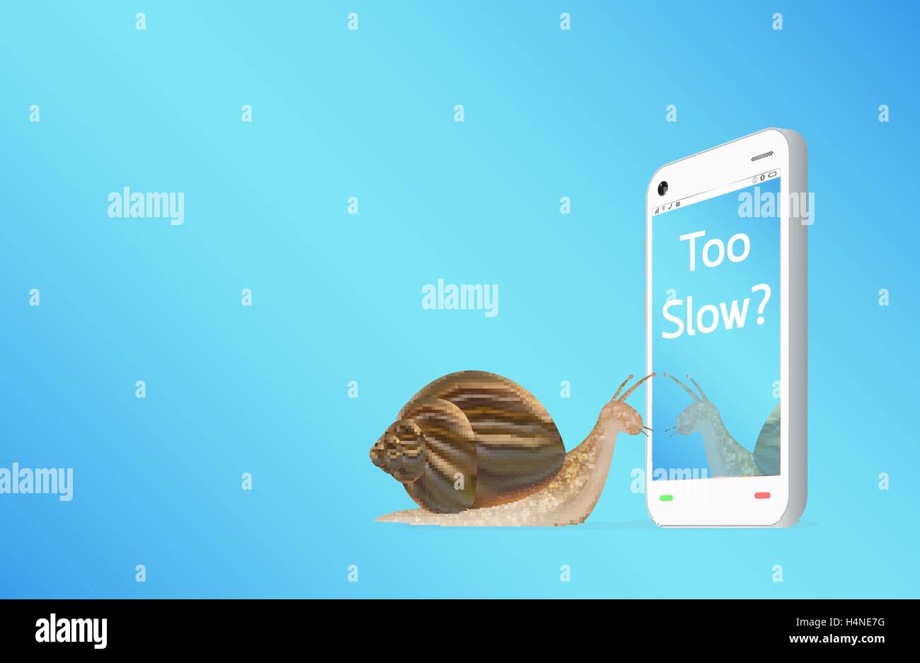 smartphone with snail Stock Vector Image & Art - Alamy