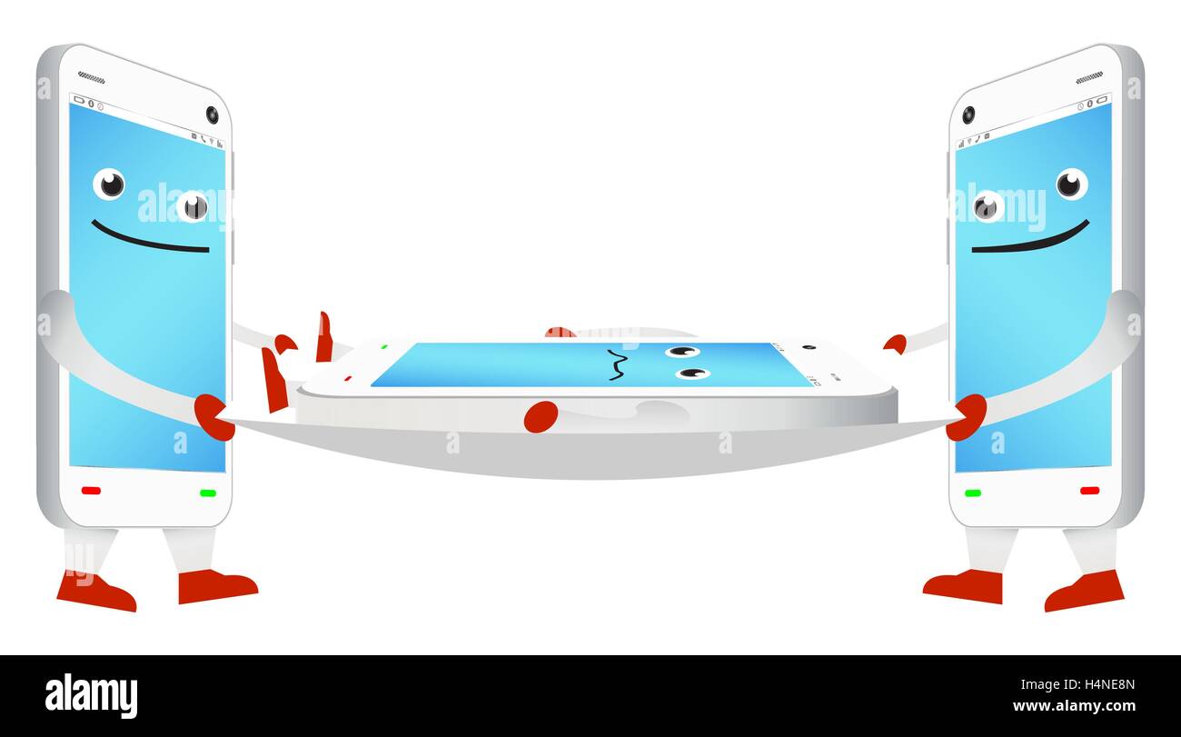 New design icon on smartphone Stock Vector Images - Alamy